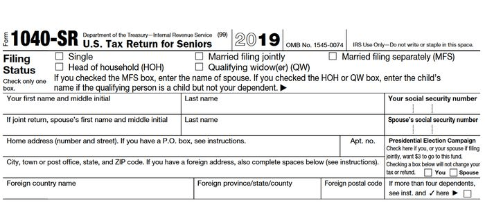 IRS Creates New, Large Print Tax Form for Seniors