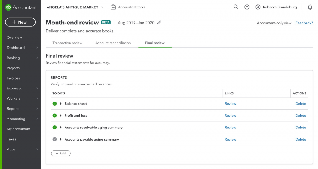 Now Available in QuickBooks Online Accountant: Month-End Review and ...